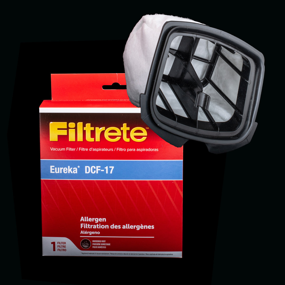 67270 Eureka DCF-17 Filter 3M Filtrete Fits Models EUREKA* 440 Series. Pack of 1 Filter ...