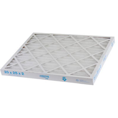 FG IAQ Aerostar Series 400 Pleated Filter, 20" x 25" x 2", MERV 8 ...