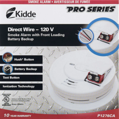 Kidde 120V Hardwire Ionization Smoke Alarm, Battery Backup, Replacement ...