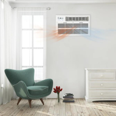 Perfect Aire 12,000 BTU Built-In Air Conditioner with Heat, 230V, 550 ...