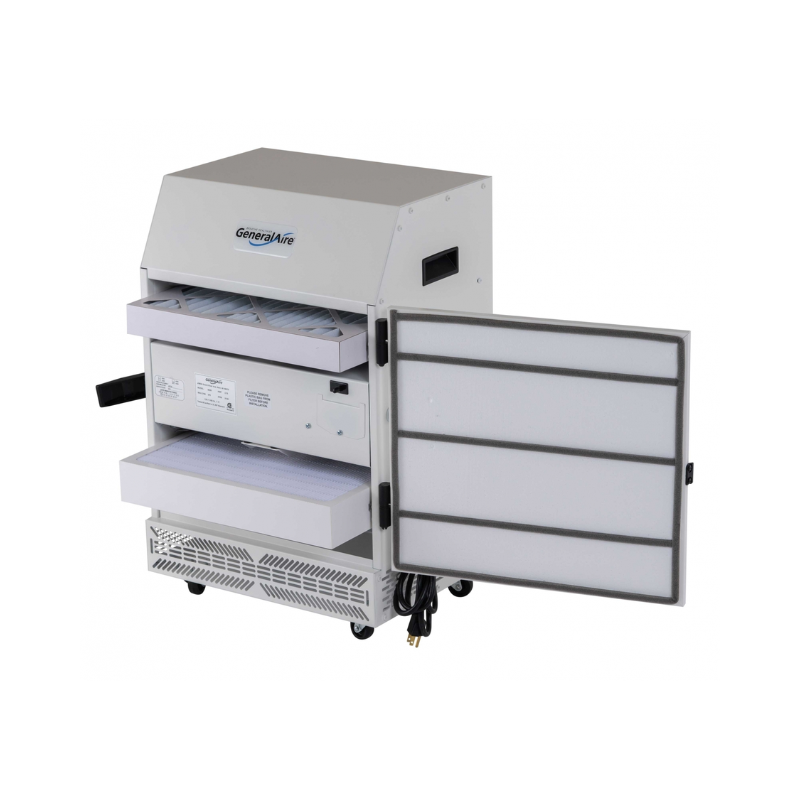 General Aire 400R Portable HEPA Air Cleaner, 0-400cfm | PureFilters