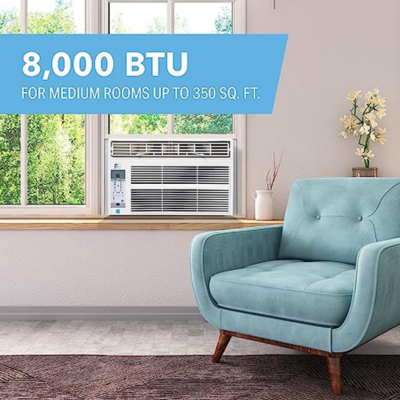 Perfect Aire 8,000 BTU Window Air Conditioner, 115V, 350sqft, R32 ...