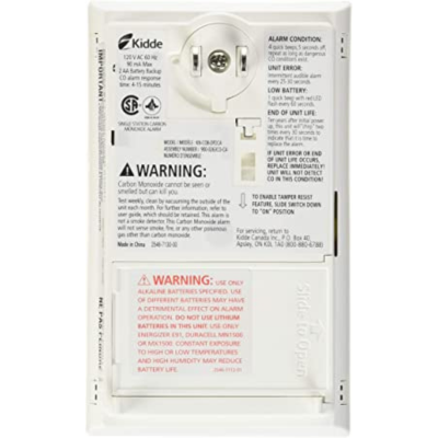 Kidde Plug In Carbon Monoxide Alarm, Battery Backup | PureFilters