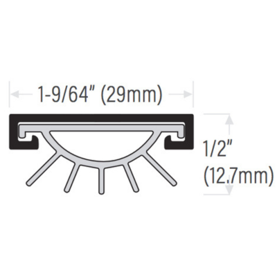 DraftSeal Aluminum Door Shoe, With Vinyl Insert, 36" | PureFilters