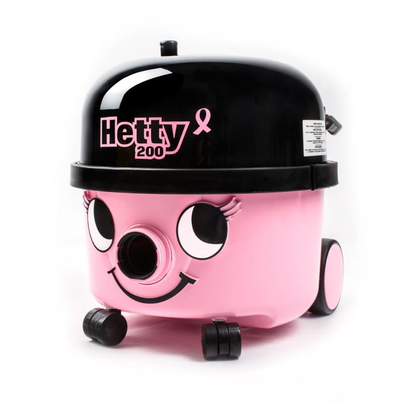 Numatic NC-HET200A Hetty Canister Vacuum, Single Speed, 114 CFM, Pink ...