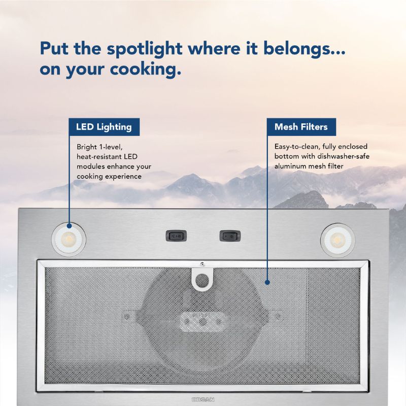 Broan® 21-Inch Custom Range Hood Power Pack, 300 Max Blower CFM ...