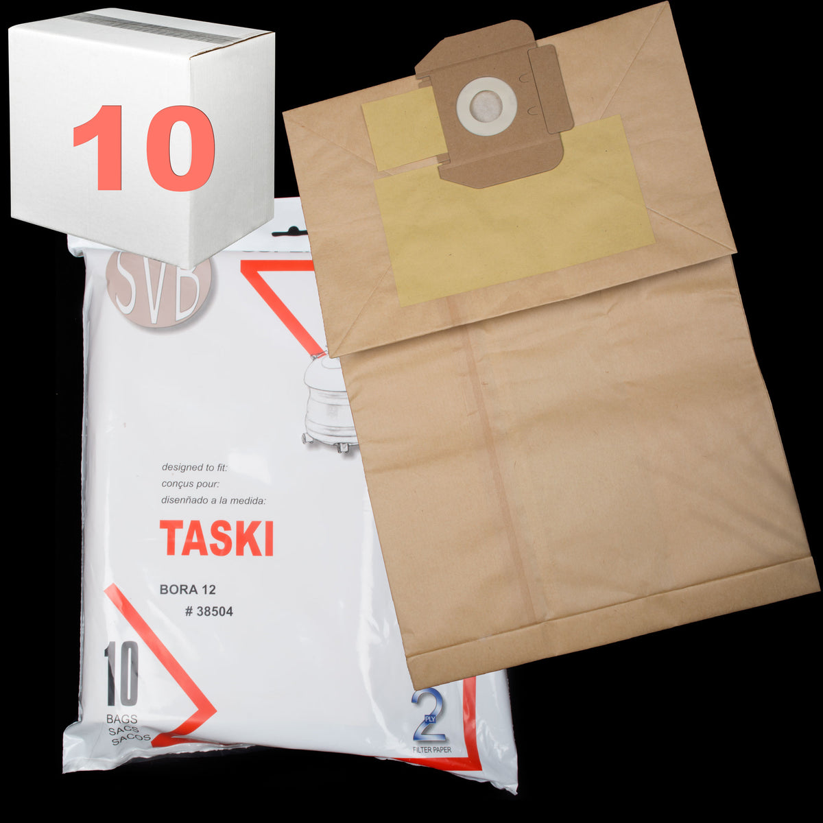 BA38504CS-10 Taski Paper Bag Bora 12 With Bag Closer 2 Ply Best Quality ...
