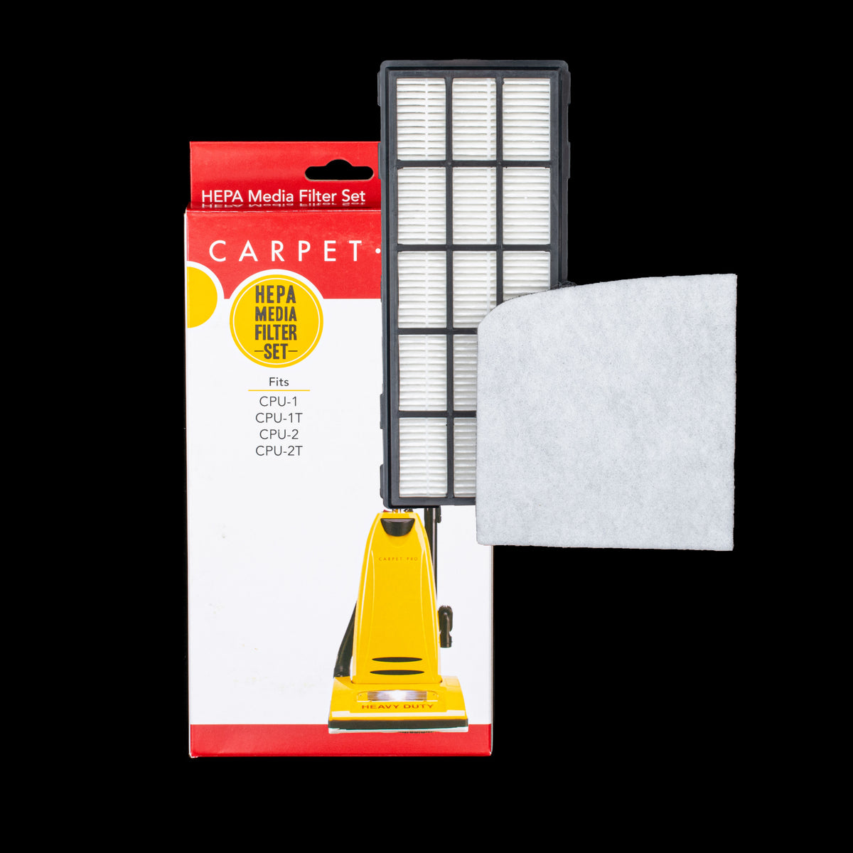 CPU12F Carpet-Pro OEM Filter Set with HEPA Exhaust & Secondary Foam ...