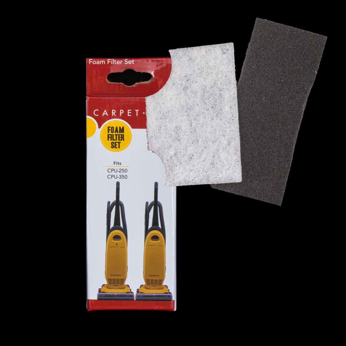 CPU250F Carpet-Pro OEM Foam Filter Set with Exhaust & Secondary Filters ...