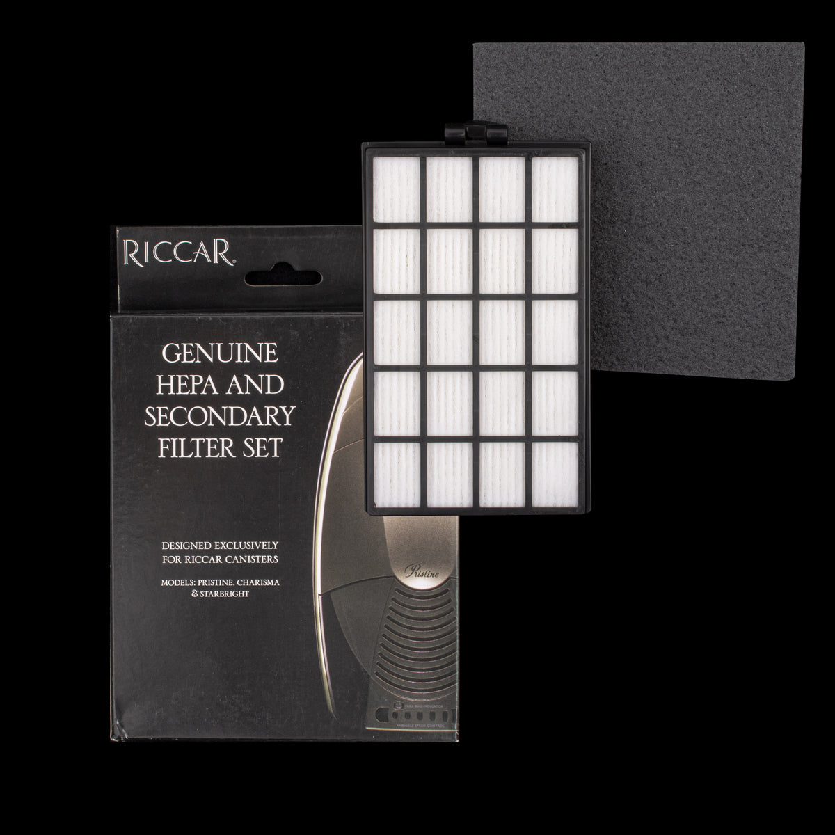 RF18 Riccar OEM Filter Set with HEPA Exhaust & Charcoal Secondary ...