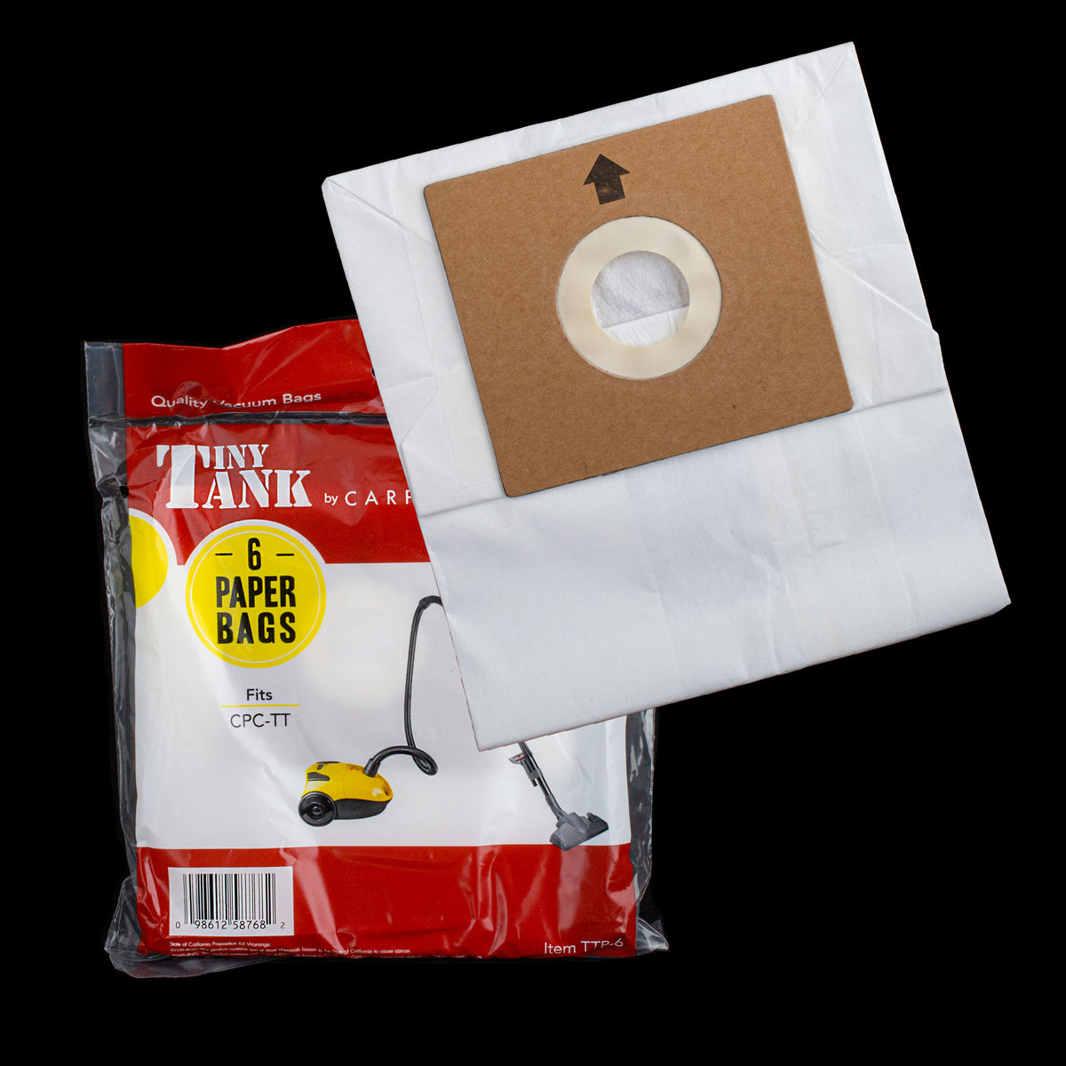 TTP-6 Carpet-Pro OEM Paper Bag Pack of 6 for Tiny Tank Canister Vacuum ...